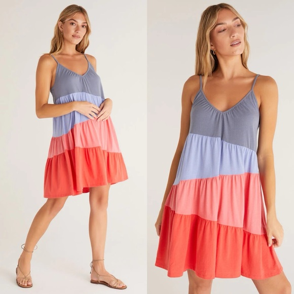 Z Supply | Dresses | Z Supply Amalfi Color Block Dress Bluebird Nwt ...